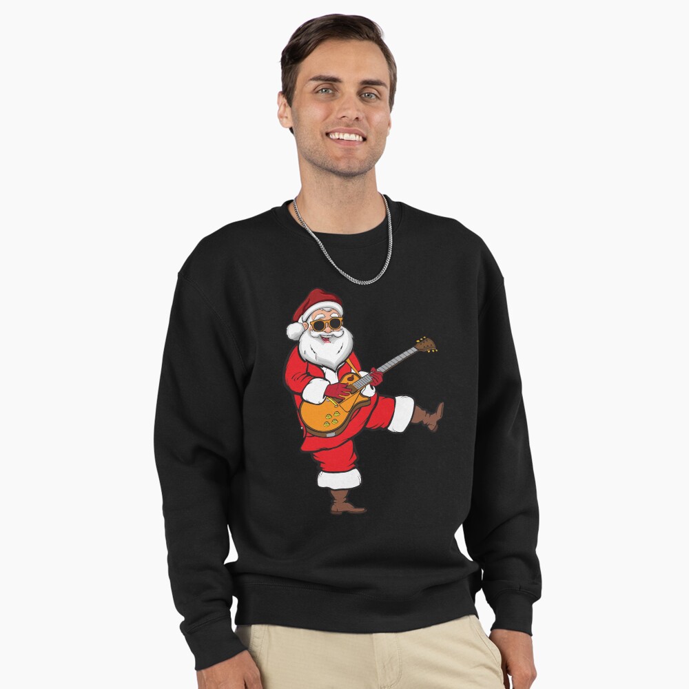 "Guitar Christmas Hard Rock Santa Claus Guitarist Gift" Socks for Sale ...