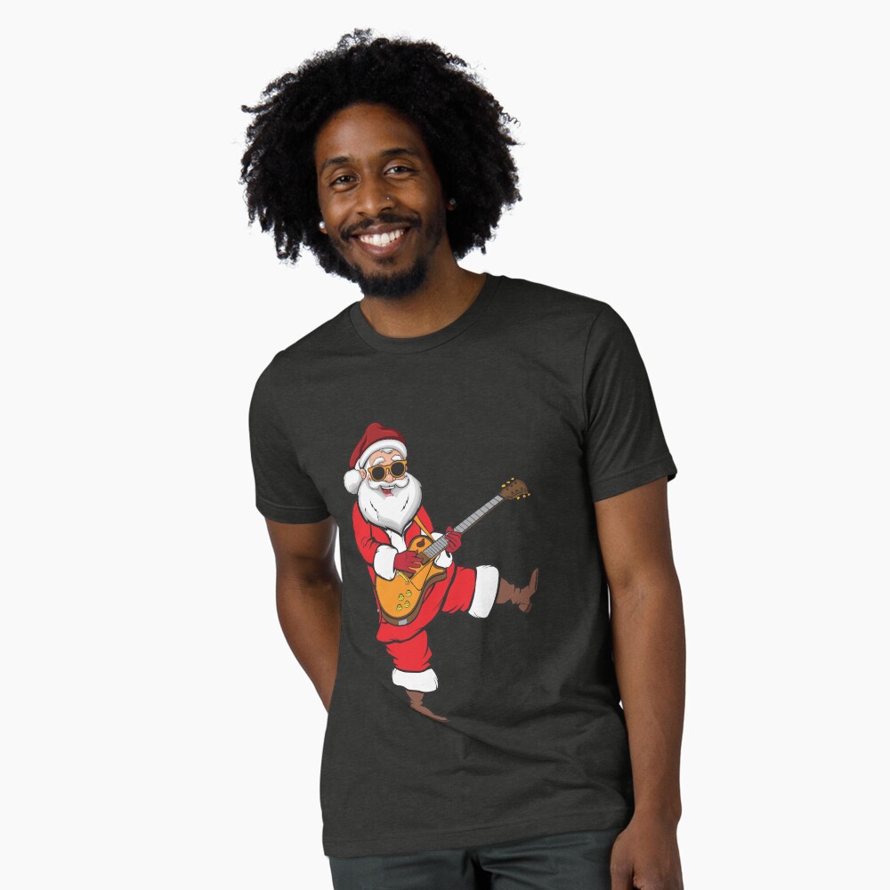 "Guitar Christmas Hard Rock Santa Claus Guitarist Gift" Socks for Sale ...