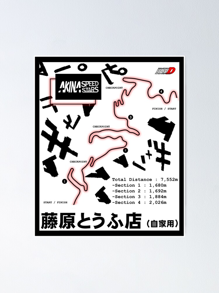 "MT. Akina 榛名山 [Initial-D]" Poster for Sale by Raffos-hop | Redbubble