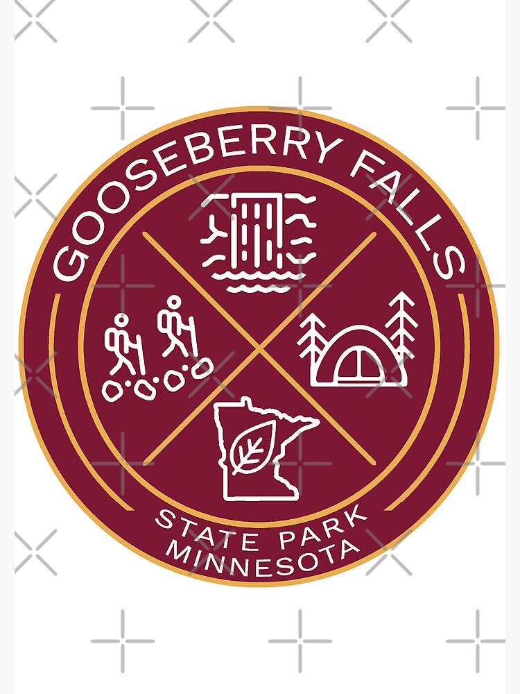 "Gooseberry Falls State Park Heraldic Logo" Spiral Notebook for Sale by ...