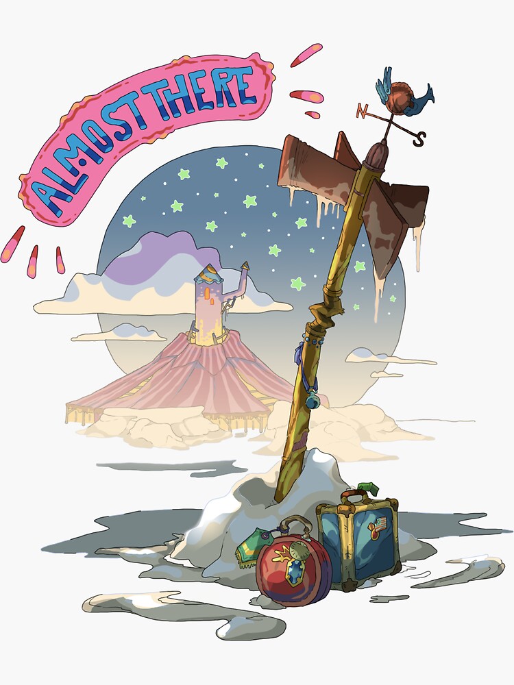 "Almost There" Sticker for Sale by BunnieBassett | Redbubble