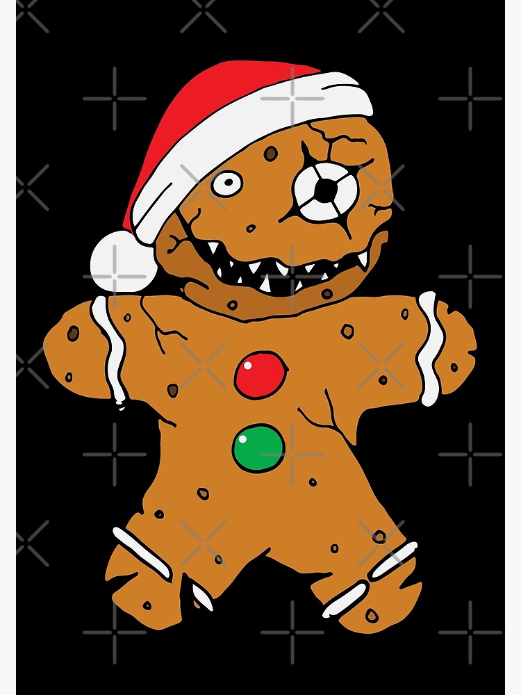 "Evil Christmas Creepy Gingerbread Man" Poster for Sale by HotHibiscus ...