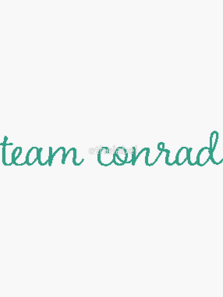 "team conrad! the summer i turned pretty" Sticker by ethelabel | Redbubble
