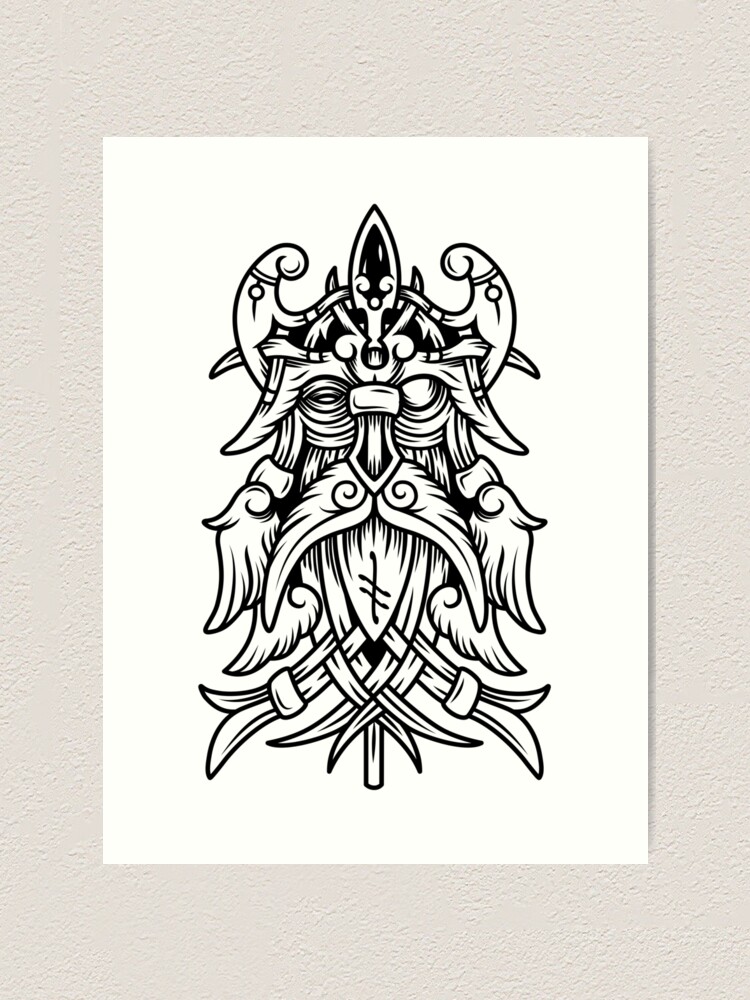 "The Mask of Odin" Art Print by madferret | Redbubble