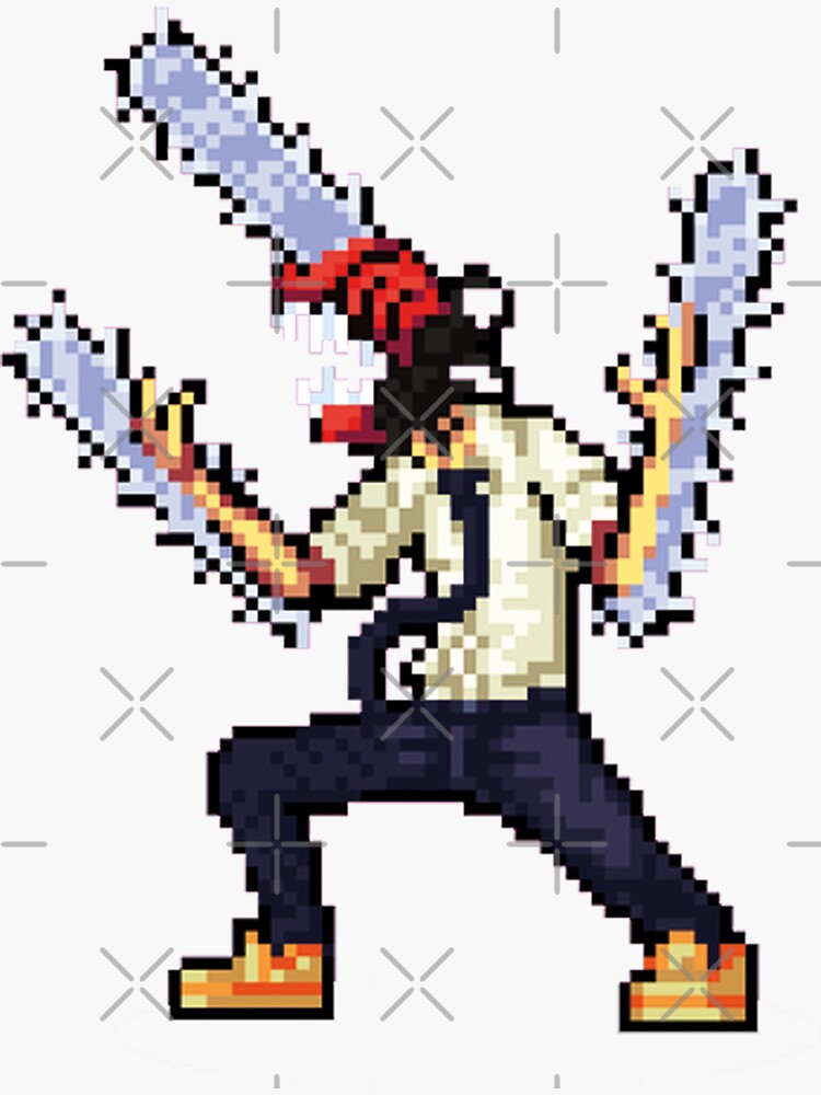 "Denji Pixel Art" Sticker for Sale by Pixel-World | Redbubble