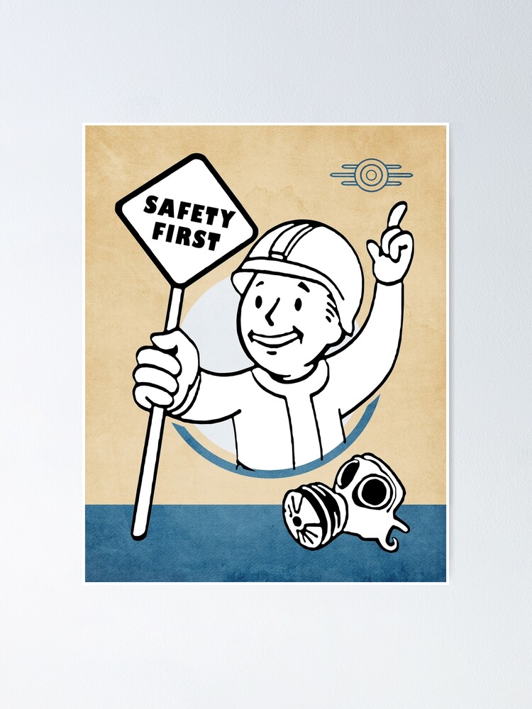 "Fallout 4 Vault Boy Poster - 13/14 ┃Safety First┃ Post-Apocalytpic War ...