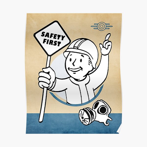 "Fallout 4 Vault Boy Poster - 13/14 ┃Safety First┃ Post-Apocalytpic War ...