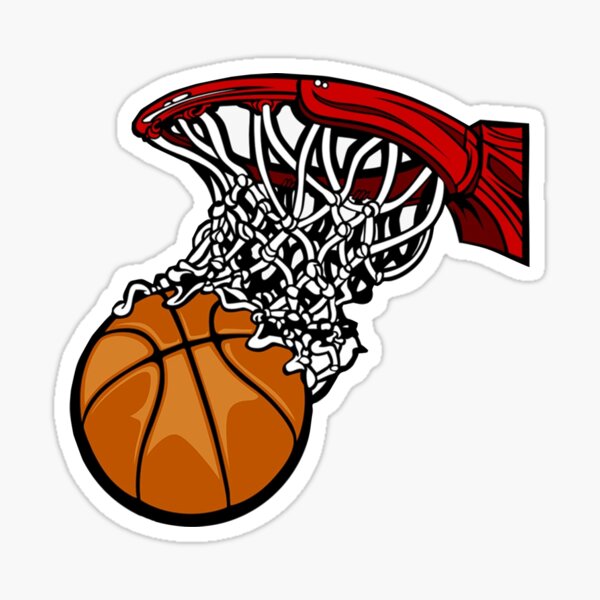 "basketball hoop " Sticker for Sale by tek0 | Redbubble