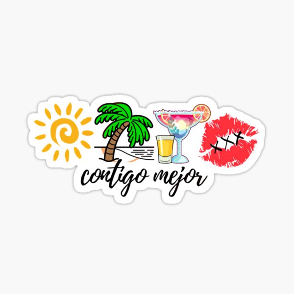 "contigo mejior " Sticker for Sale by HamiltonLiam | Redbubble