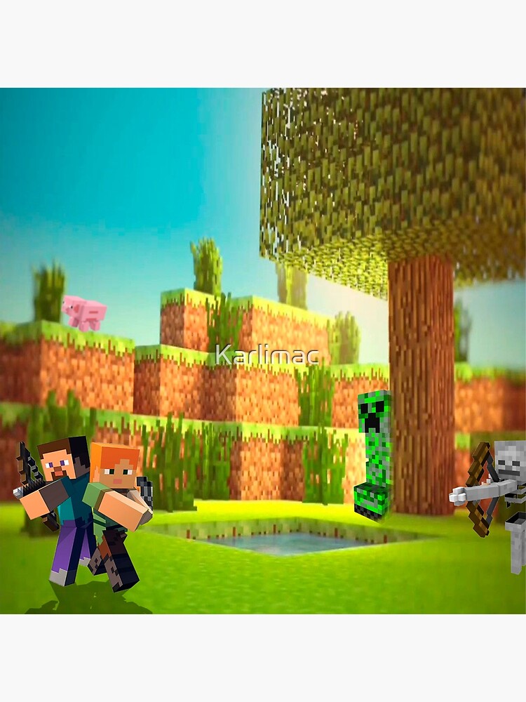 "Minecraft scene" Poster for Sale by Karlimac | Redbubble