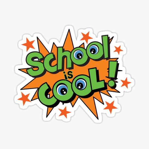 "Kids, Back to school - School is Cool" Sticker for Sale by SunriseD ...