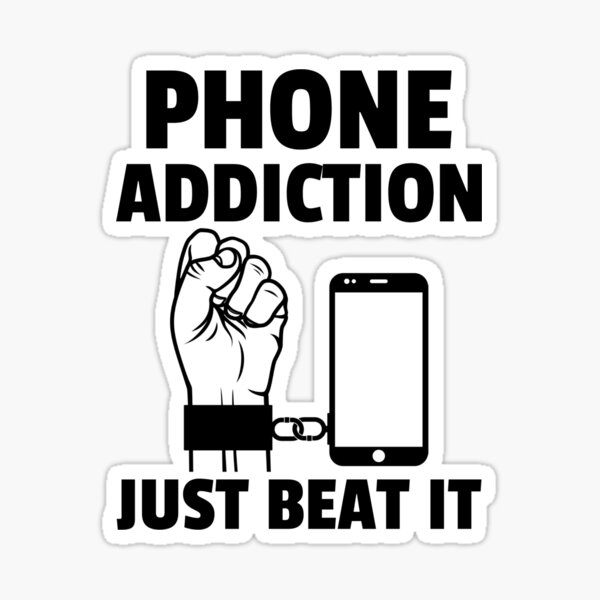 "Mobile Phone Addiction" Sticker for Sale by art-master1 | Redbubble