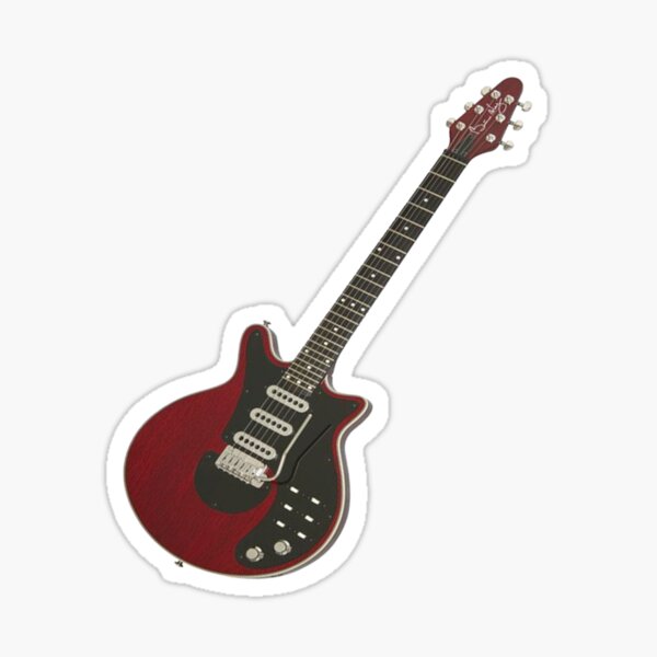 "brian may's guitar electric guitar retro poster Red Special Guitar ...