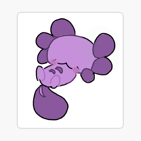 "Purple Axolotl " Sticker for Sale by viviib | Redbubble