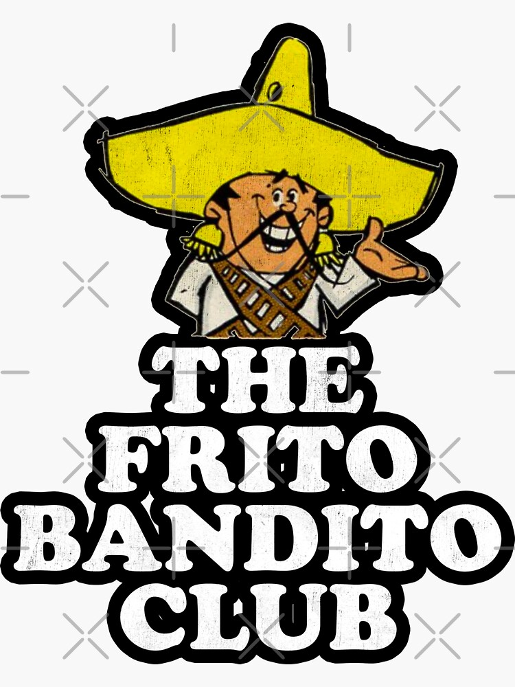 "The Frito Bandito Club" Sticker for Sale by PixelBuilder | Redbubble