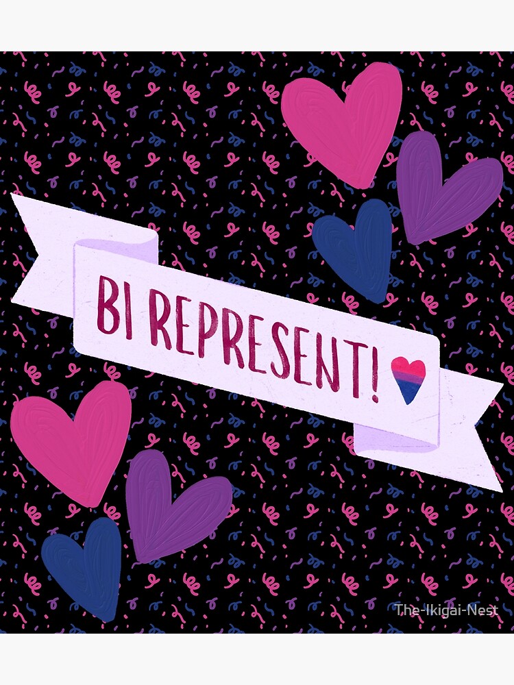 "Bi Represent! Art Design with Pattern Cute" Poster for Sale by The ...