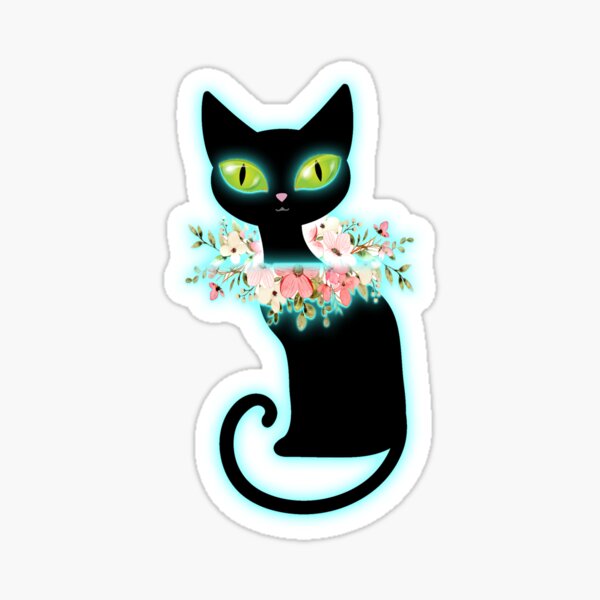 "Magic black cat" Sticker for Sale by MeowLovers | Redbubble