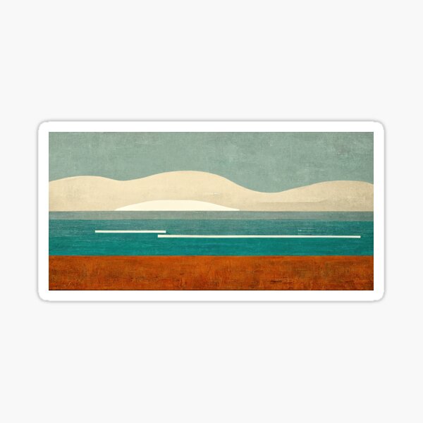 "Minimal Ocean View" Sticker for Sale by MoreMachine | Redbubble
