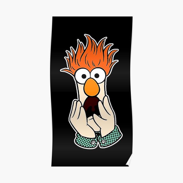 "beaker muppet, beaker, muppet, meep, muppet beaker," Poster for Sale ...