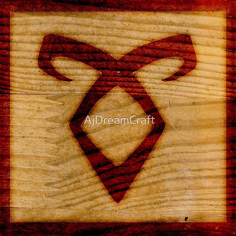 "Wood Burn Series: Angelic Power Rune" by AjDreamCraft | Redbubble
