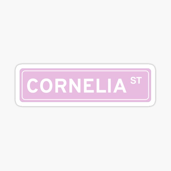"Pink Cornelia Street Road Sign" Sticker for Sale by Runnerg1rl | Redbubble