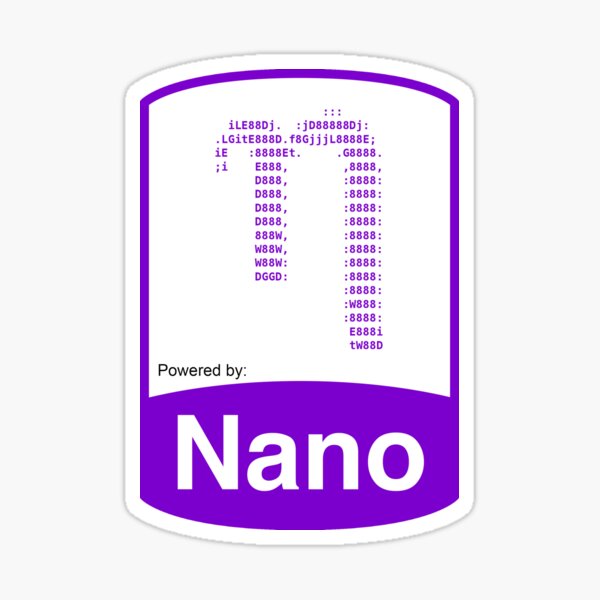 "Powered by Nano | Nano text editor" Sticker for Sale by typo-n-quotes ...
