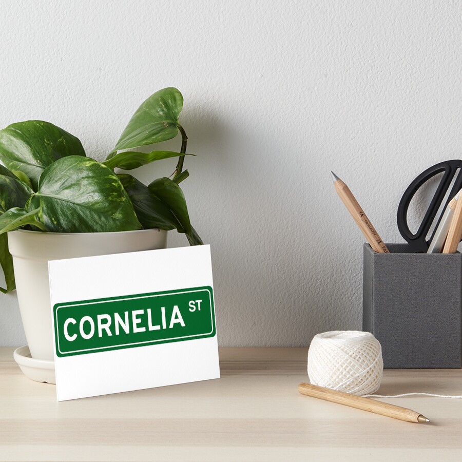 "Cornelia Street Road Sign" Poster for Sale by Runnerg1rl | Redbubble