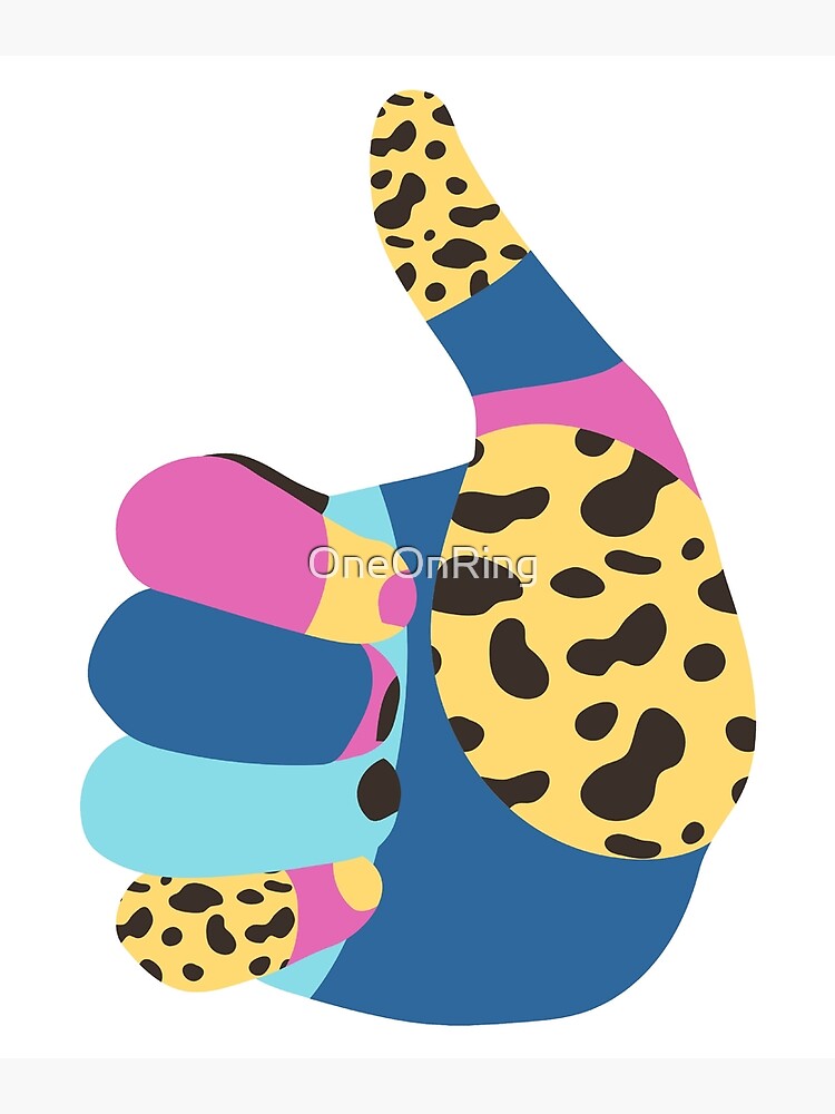 "Retro Pop Art Cartoon Style Unique Funky Thumbs up design " Poster for ...