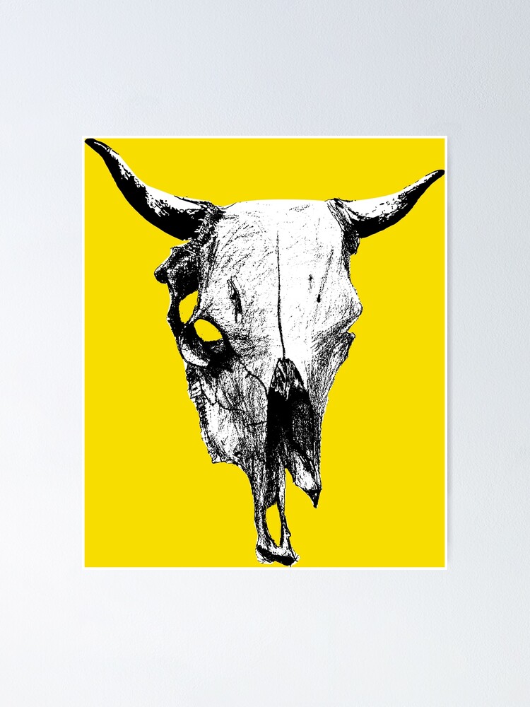 "Bull Skull Realistic Drawing" Poster for Sale by MossOfTheForest ...