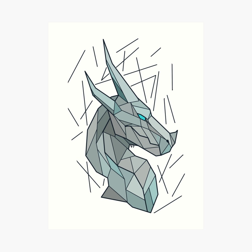 "Geometric Dragon" Art Print by kmp0511 | Redbubble