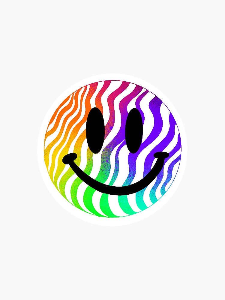 "Groovy smiley" Sticker for Sale by JenNicoleBailey | Redbubble