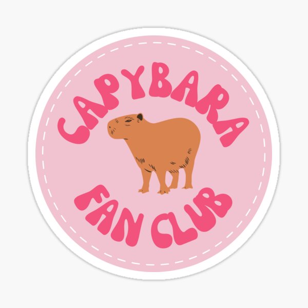 "Capybara Fan Club" Sticker for Sale by groovyfolk | Redbubble