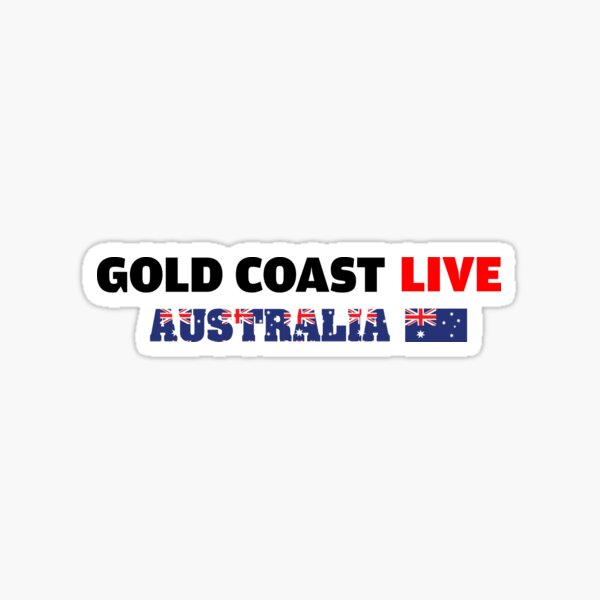 "Australia Gold Coast City Live Black color" Sticker for Sale by ...