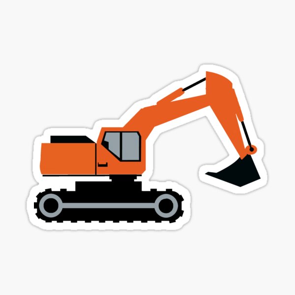 "Excavator, Digger, Heavy Equipment" Sticker for Sale by JLK01 | Redbubble