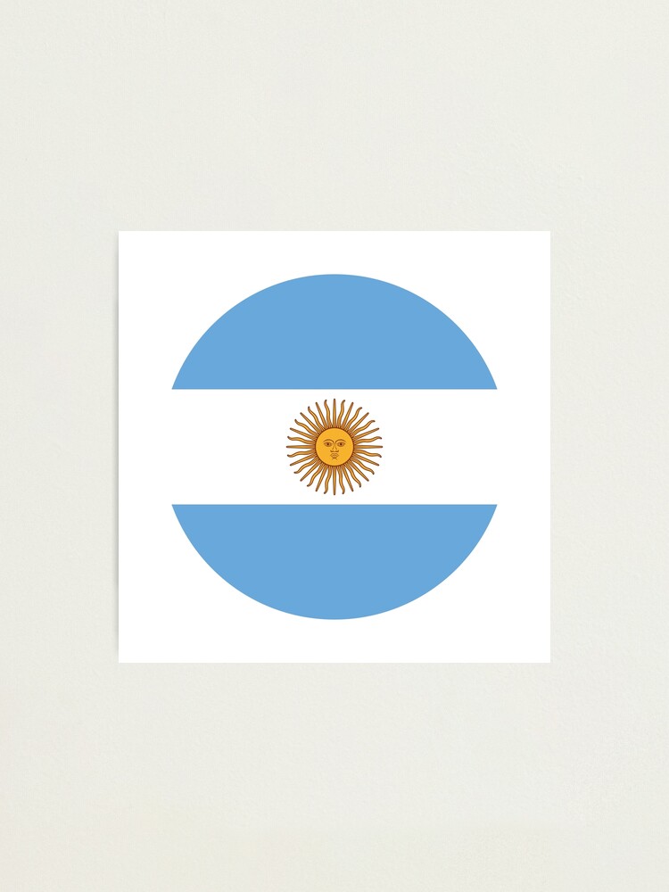 Lámina fotográfica «Bandera del círculo de Argentina (en blanco)» de ...