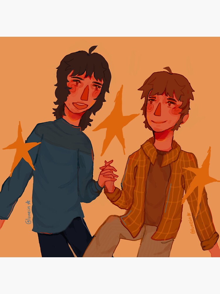 "byler drawing :)" Sticker for Sale by lumeiin | Redbubble