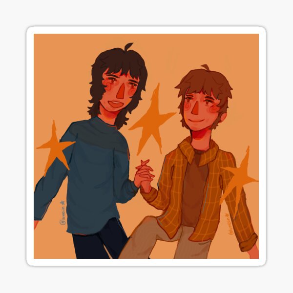 "byler drawing :)" Sticker for Sale by lumeiin | Redbubble