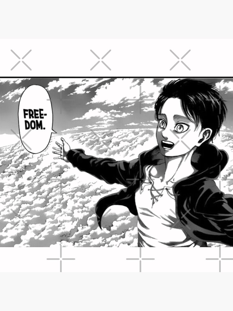 "Eren Jaeger freedom manga panel" Poster for Sale by Harsha-k-m | Redbubble