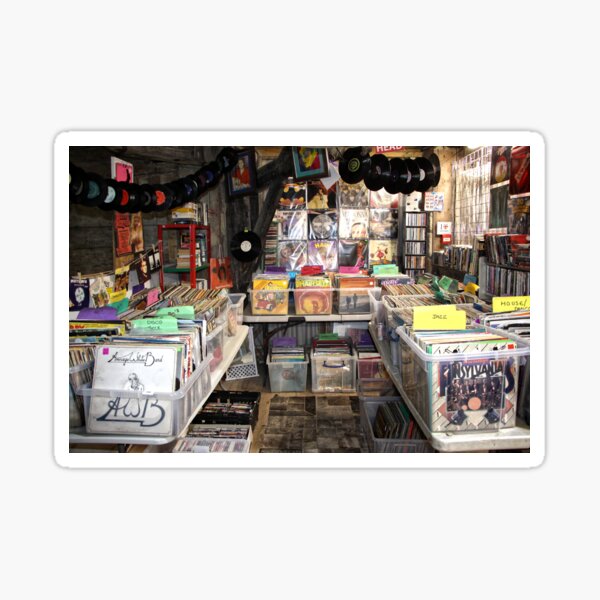 "The Old Vinyl Record Store " Sticker for Sale by TomConway | Redbubble