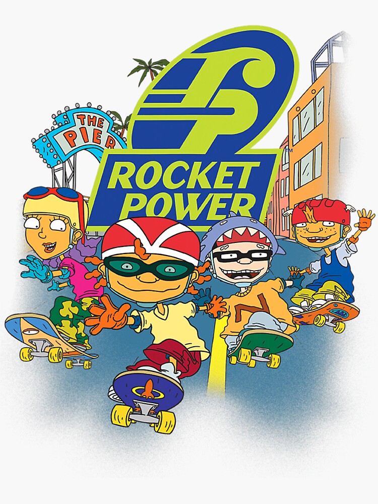 "Nickelodeon Rocket Power Skateboarding Team" Sticker for Sale by ...