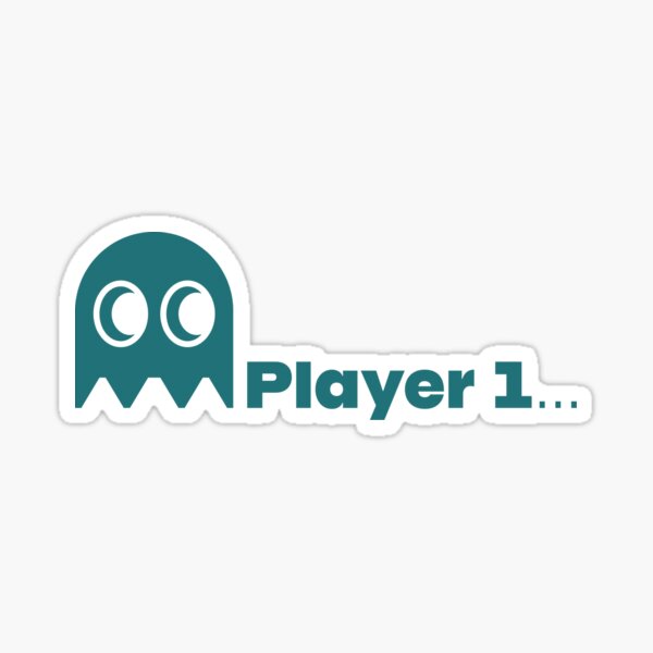 "Player 1" Sticker for Sale by WafudollsDesign | Redbubble
