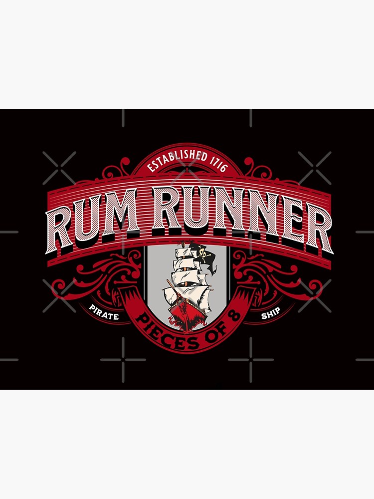 "Rum Runner Pieces of 8 Pirate Ship Red" Poster for Sale by Emeris ...