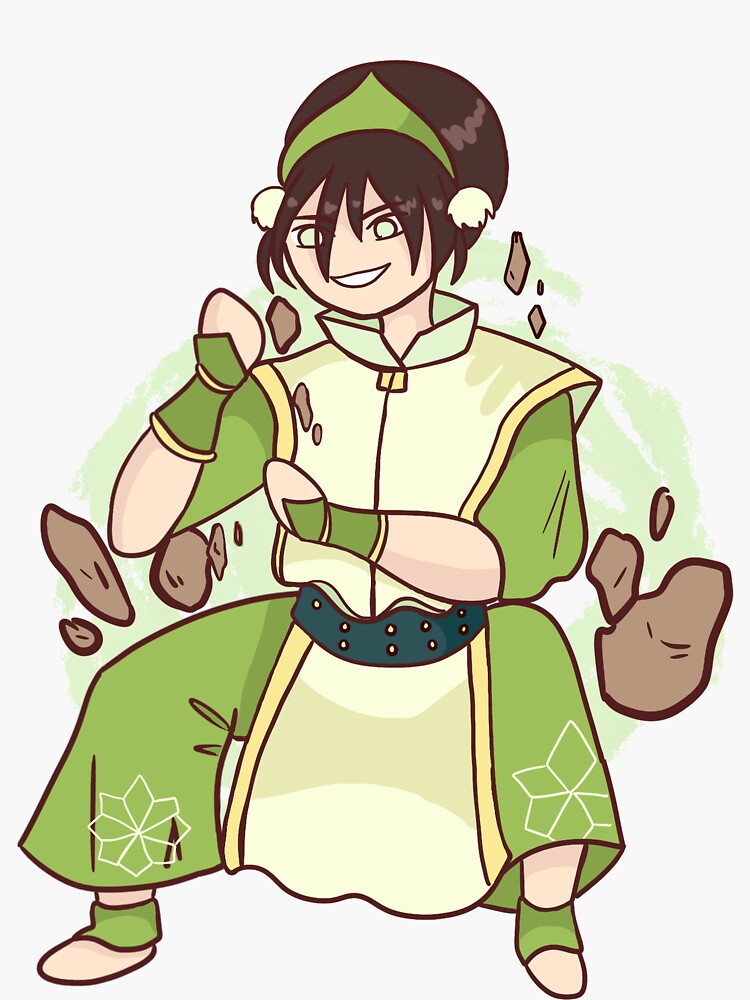 "earthbending Toph" Sticker for Sale by bluehyus | Redbubble