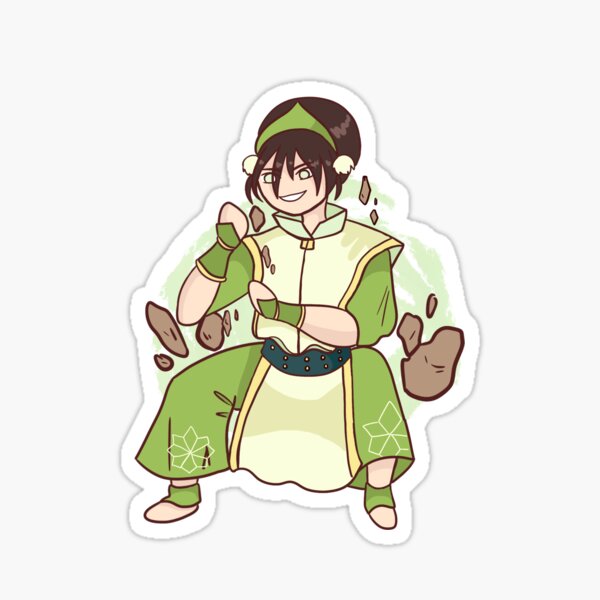 "earthbending Toph" Sticker for Sale by bluehyus | Redbubble