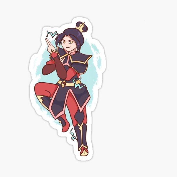 "lightning bending Azula" Sticker for Sale by bluehyus | Redbubble