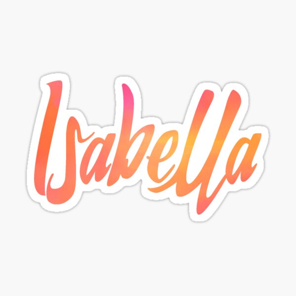 "Isabella" Sticker by navtrav | Redbubble