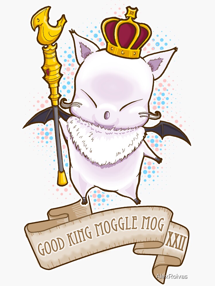 "Good King Moggle Mog" Sticker for Sale by AlexRoivas | Redbubble