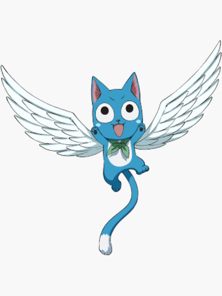 "FAIRY TAIL Happy" Sticker for Sale by kakaviche | Redbubble