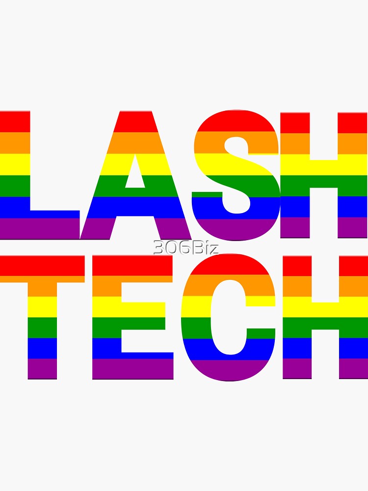 "Lash tech rainbow" Sticker by 306Biz | Redbubble