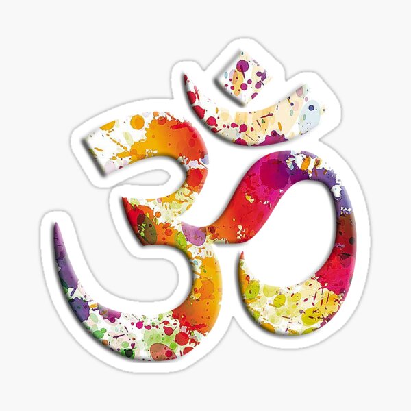 "Multicolor Om Symbol " Sticker for Sale by OneZenArtist | Redbubble
